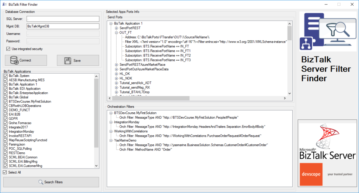 BizTalk Filter Finder Tool – SANDRO PEREIRA BIZTALK BLOG