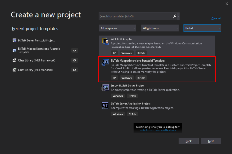 BizTalk Functoid Project Template for Visual Studio 2019