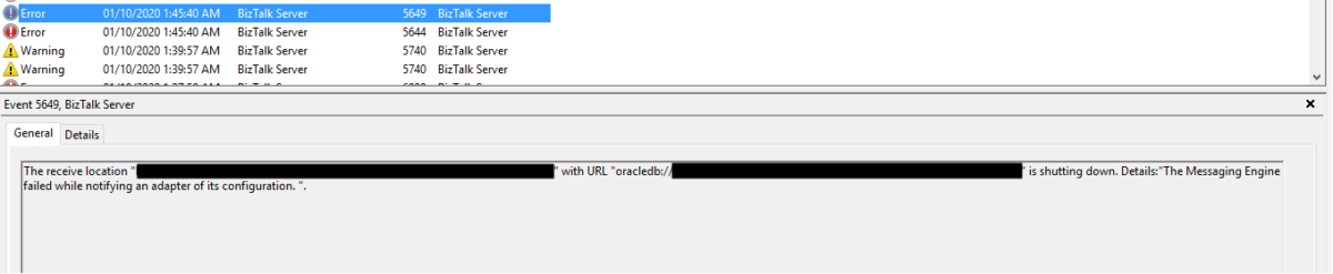 BizTalk WCF-ORACLEDB Oracle.DataAccess.Client.OracleException: The ...
