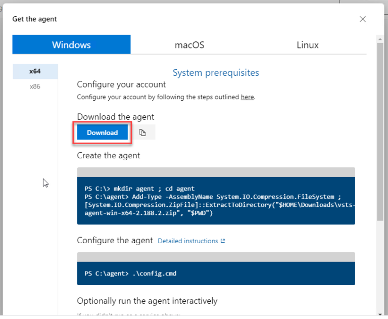 BizTalk Server: Automation Deployment with Azure DevOps - Create a build agent – SANDRO PEREIRA ...