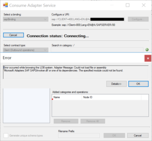 BizTalk WCF-SAP Adapter: Could not load file or assembly 'Microsoft.Adapters.SAP.SAPGInvoker.dll ...