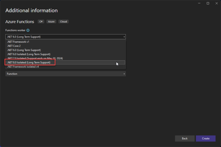 Azure Functions Net 8 Functions Worker Is Missing From The Azure Function Project In Visual