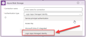 Logic App Consumption: How to set an API connection to use Logic Apps Managed Identity inside ...