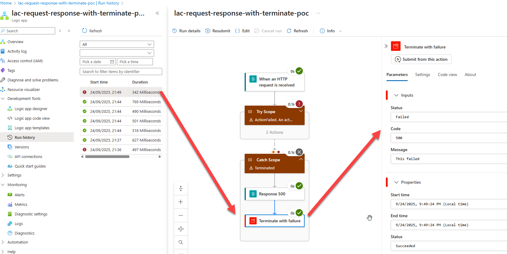 Logic Apps Best Practices Tips And Tricks 47 Proper Use Of The Terminate Action Sandro