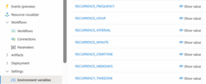 Dynamic Logic App Recurrence with Environment Variables